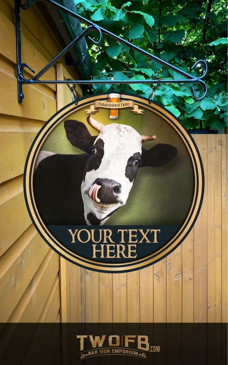 The Tipsy Cow Personalised Bar Sign | Bar Signs |Pub Sign – Two Fat ...