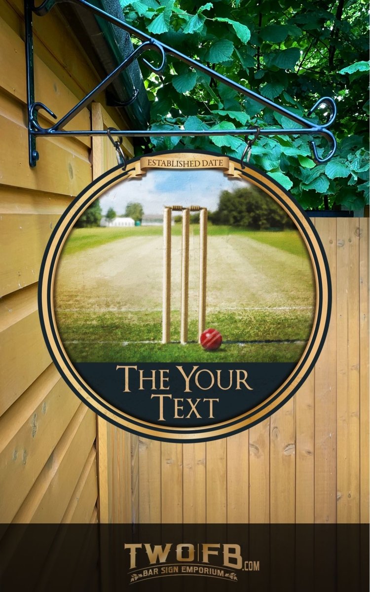 Cricket Pub Sign | Personalised Bar Sign | Signs for Sheds – Two Fat ...