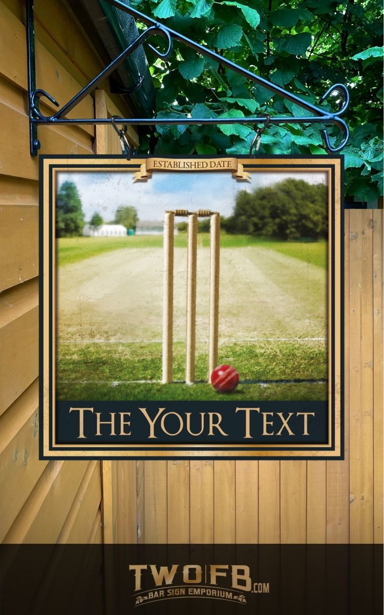 Cricket Pub Sign | Personalised Bar Sign | Signs for Sheds – Two Fat ...
